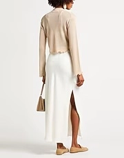 Brunello Cucinelli Solid Color Pleated Skirt