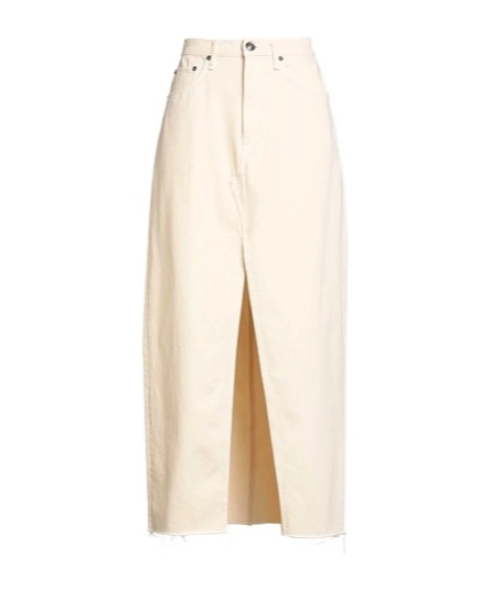 Rag & Bone Colored Denim Flared Skirt