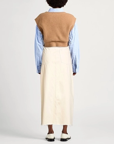 Rag & Bone Colored Denim Flared Skirt