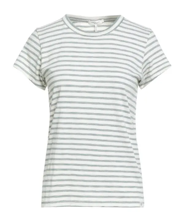 Rag & Bone Striped Crewneck T-shirt - White