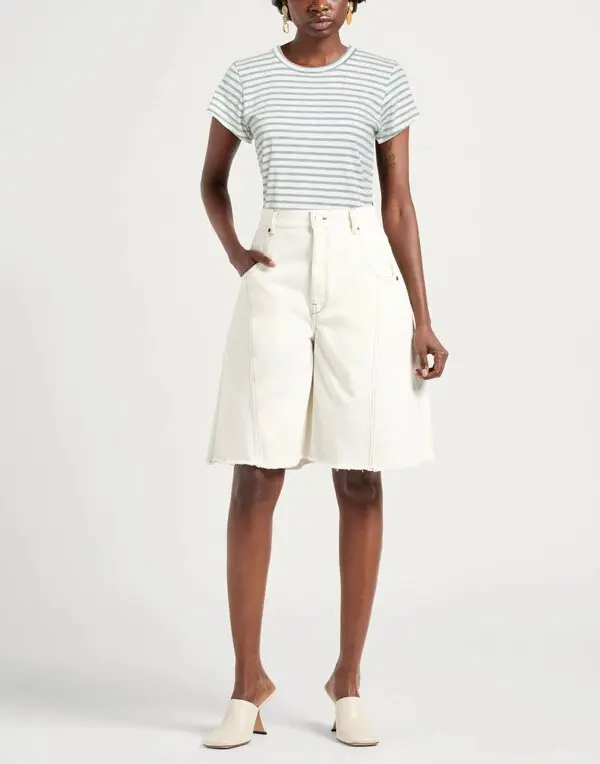 Rag & Bone Striped Crewneck T-shirt - White