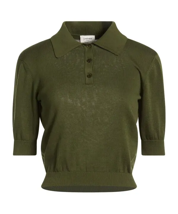 Saint Laurent Short-sleeved Knit Polo
