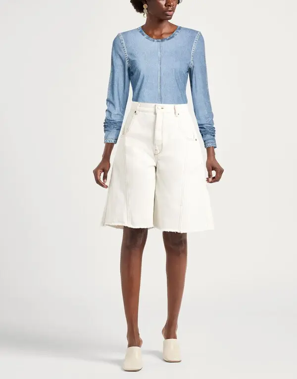 Rag & Bone Solid Color Mesh Long-sleeve Top