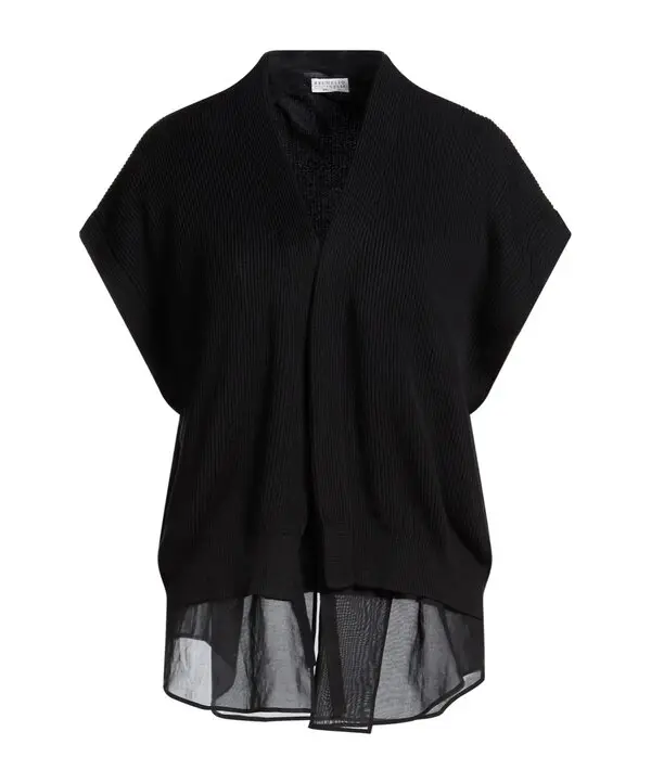 Brunello Cucinelli Knitwear Vest With Tulle Detail