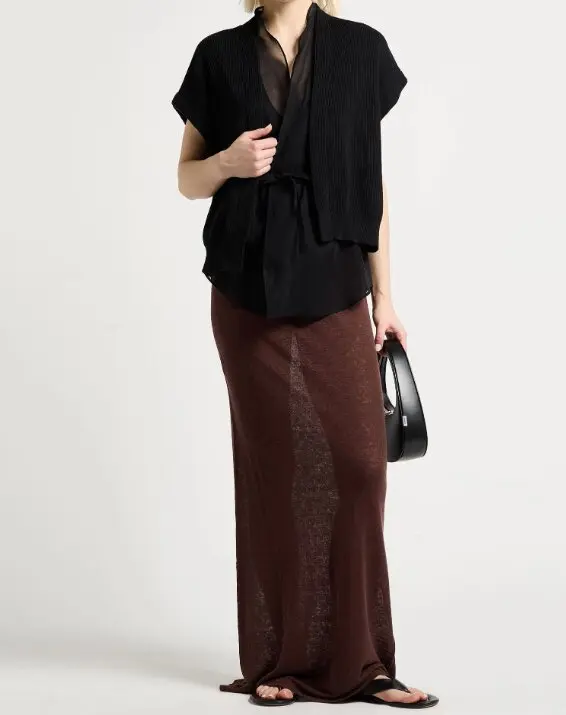 Brunello Cucinelli Knitwear Vest With Tulle Detail