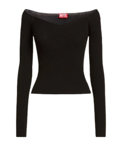 DIESEL® Simple Solid-color Knitted Sweater