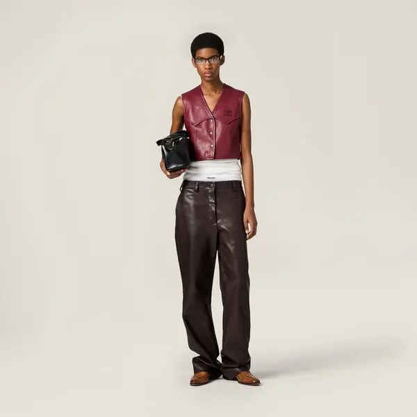 Miu Miu Leather Trousers