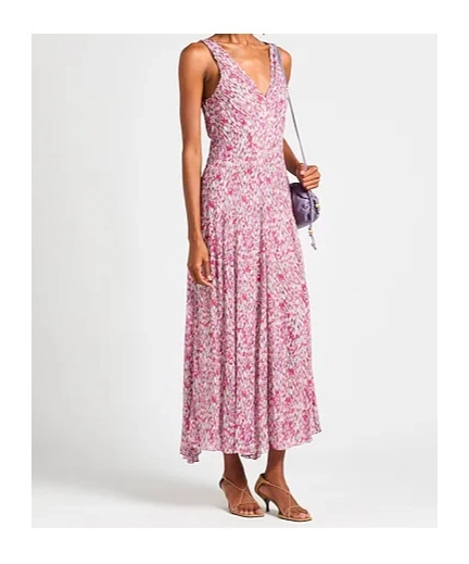Isabel Marant Étoile Sleeveless V-neck Printed Maxi Dress