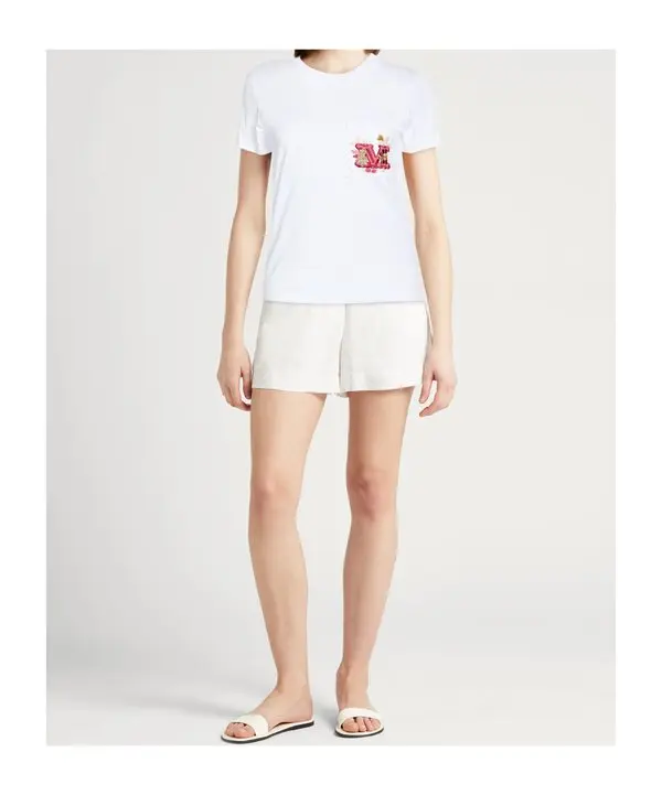 Max Mara Logo Crew Neck T-shirt - White