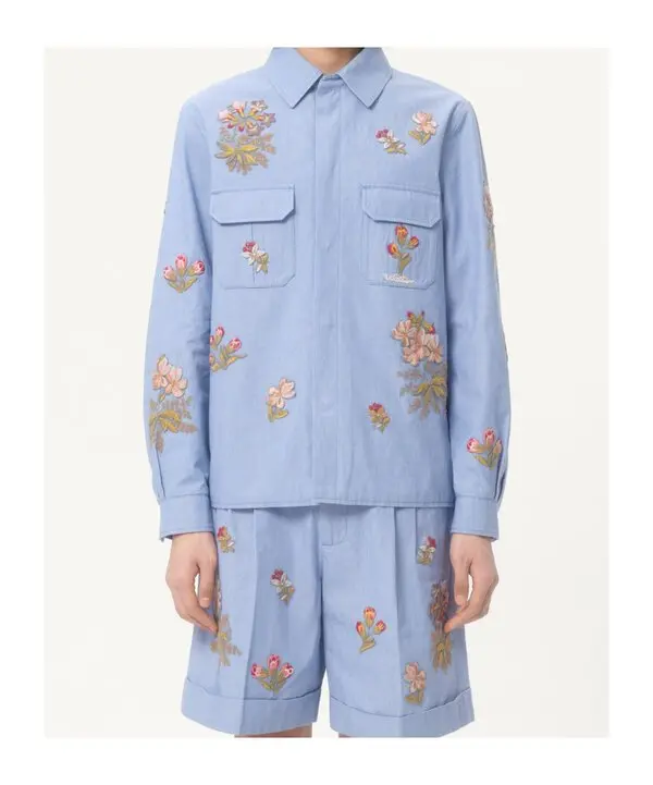 Valentino Garavani Embroidered Denim Shirt