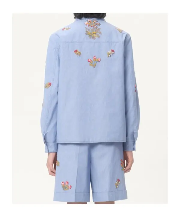 Valentino Garavani Embroidered Denim Shirt