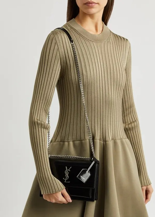 Saint Laurent Glossy Leather Shoulder Bag