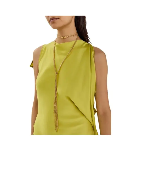 Chloé Mini Belt Logo-embellished Drop Necklace