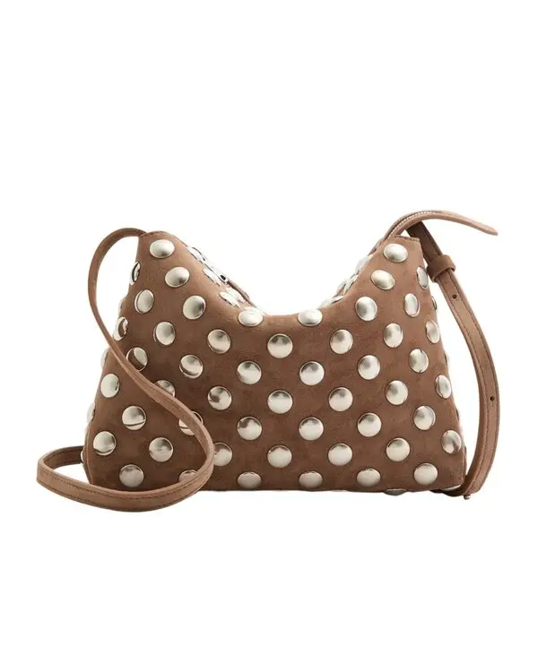 Khaite Lina Medium Studded Suede Cross-body Bag