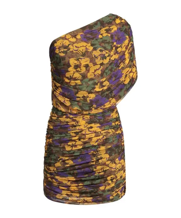 Saint Laurent One-shoulder Floral Dress