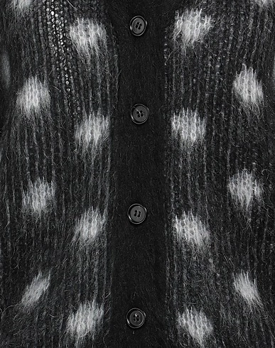 Marni Polka-dot Brushed-felt Knitted Cardigan