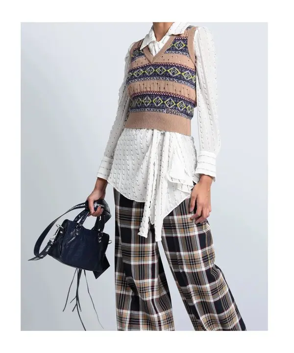 Chloé Striped Long Sleeve Wrap Top With Lapels And Ties