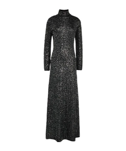 Rag & Bone Sequined Turtleneck Maxi Dress With Open Back