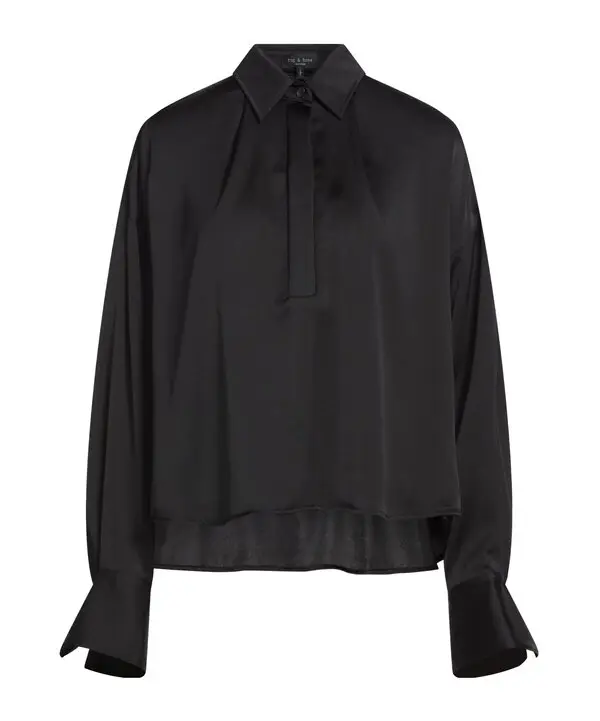 Rag & Bone Satin Long Sleeve Blouse