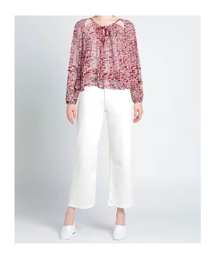 Isabel Marant Étoile Printed Sheer Long Sleeve Blouse