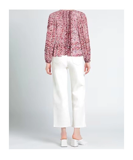 Isabel Marant Étoile Printed Sheer Long Sleeve Blouse