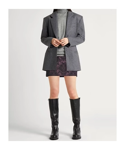 Max Mara Two-tone Jacquard Mini Skirt
