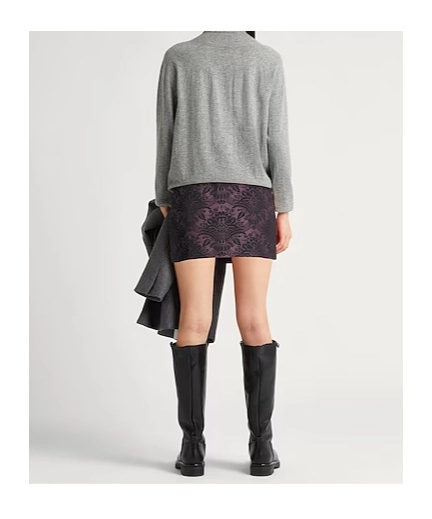 Max Mara Two-tone Jacquard Mini Skirt
