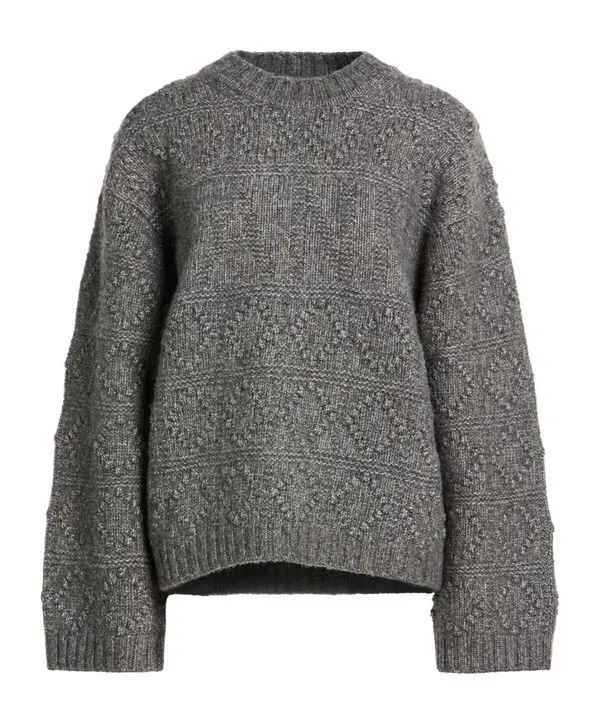 GANNI Long Sleeve Round Neck Sweater