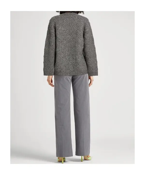 GANNI Long Sleeve Round Neck Sweater