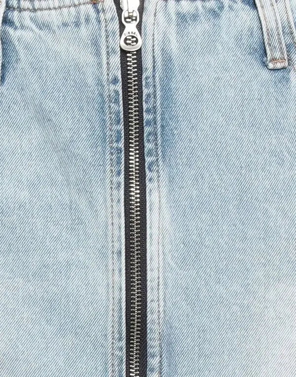 DIESEL® Minimalist Solid Color Denim Midi Skirt