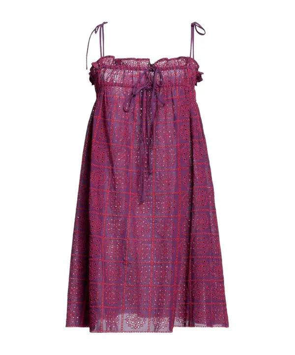 GANNI Strappy Dress With Eyelet Pattern