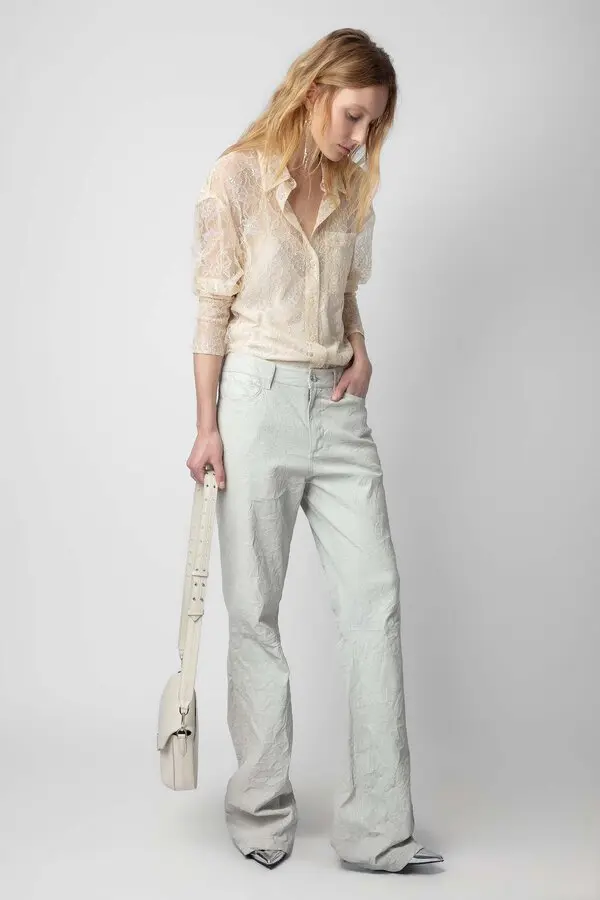 Zadig&Voltaire Lace Lapel Long-sleeved Shirt