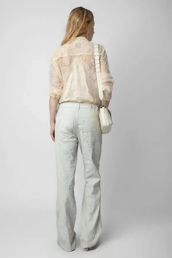 Zadig&Voltaire Lace Lapel Long-sleeved Shirt