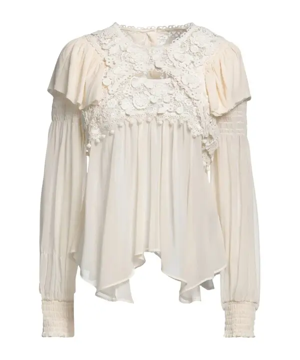 Isabel Marant Étoile Lace Embellished Long Sleeve Top