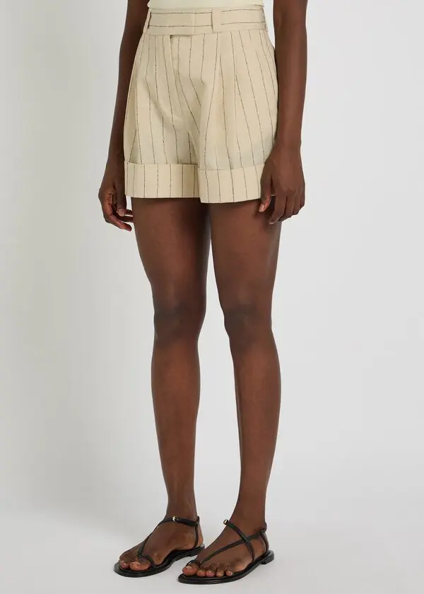 Rag & Bone Neila Pinstriped Woven Shorts