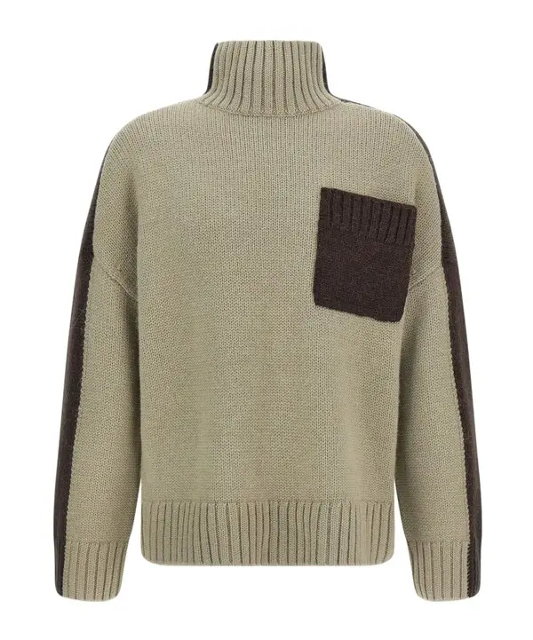 J.W.ANDERSON Jw Anderson Panelled High-neck Long-sleeved Jumper - Nude