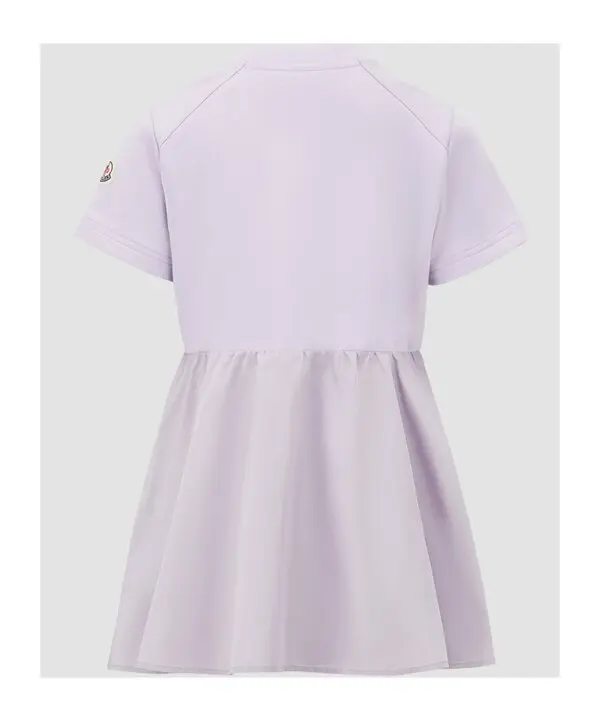 Moncler Logo Patch Crewneck Flared Dress