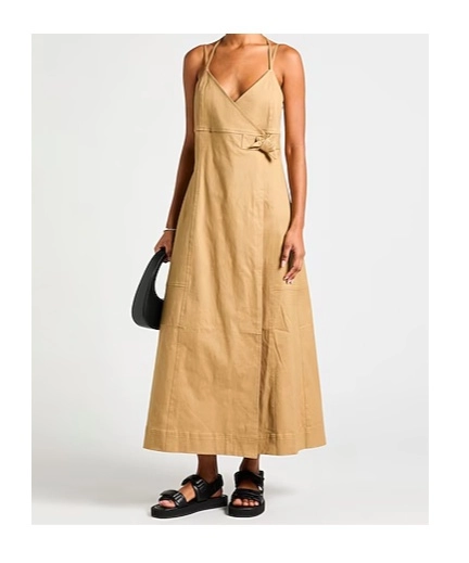 GANNI Strapless Wrap Dress