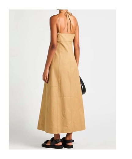 GANNI Strapless Wrap Dress