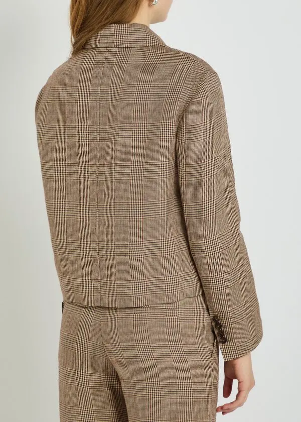 Brunello Cucinelli Houndstooth Linen Jacket