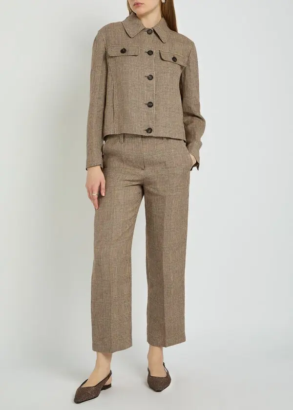 Brunello Cucinelli Houndstooth Linen Jacket