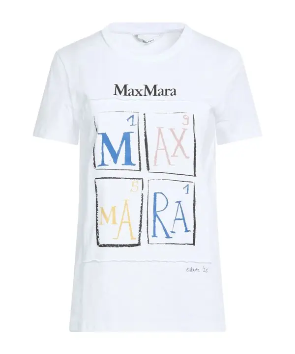 Max Mara Logo Crew Neck T-shirt - White