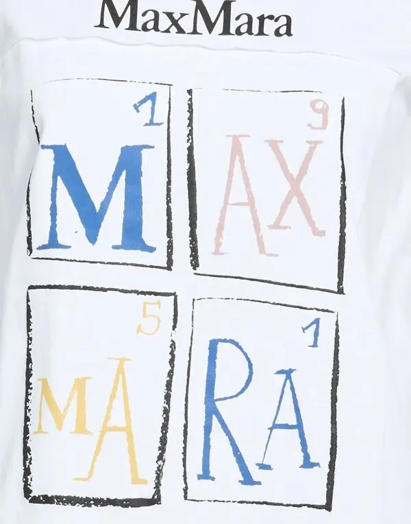 Max Mara Logo Crew Neck T-shirt - White