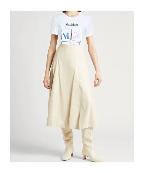Max Mara Logo Crew Neck T-shirt - White