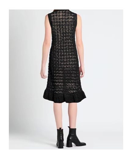 GANNI Sleeveless High Neck Midi Dress