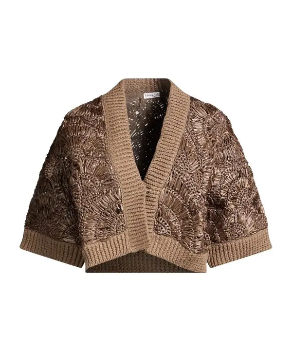 Brunello Cucinelli Short Sleeve Sequined Button-down