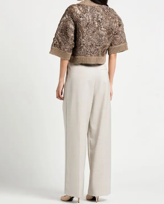 Brunello Cucinelli Short Sleeve Sequined Button-down