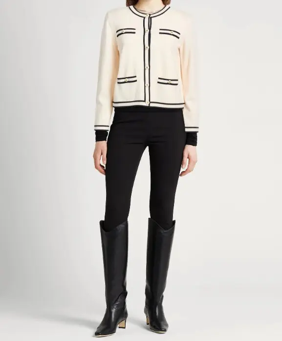 Tory Burch Cardigan With Button Closure And Pockets