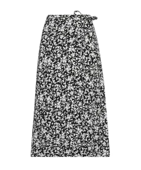 GANNI Printed Midi Skirt