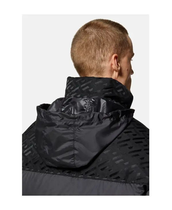 Versace Logo Patch Zip-up Padded Jacket
